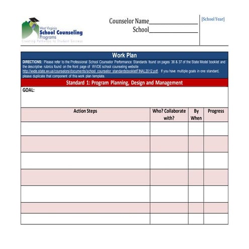 Work Plan Document Template