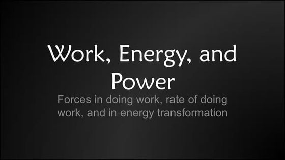 Work, power and energy | PPTX | Physics | Science