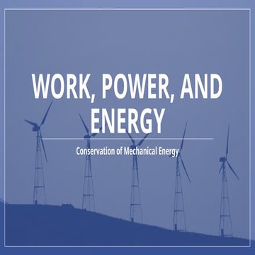 Grade 9 - Work, Power & Energy | PPTX