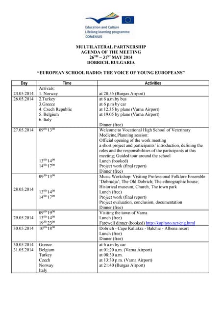 Comenius Preparatory Meeting in Bergen (Norway) 2013-2014 | PPT