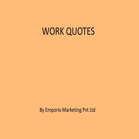Work Quotes | PPTX