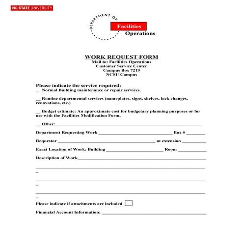 Work request form | PDF