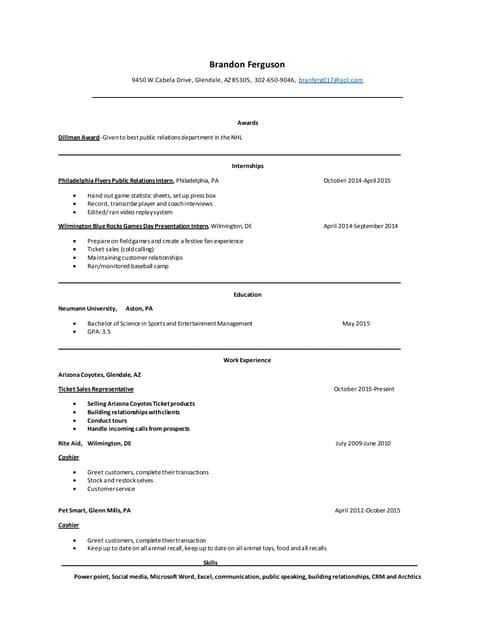 Cory Vincent Smith resume | DOCX