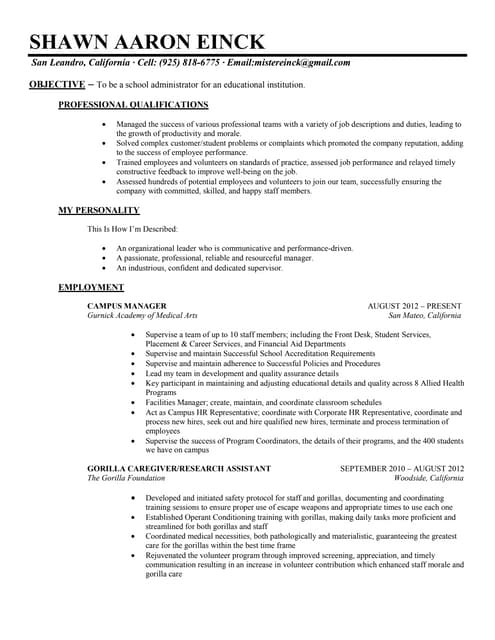 Resume (Shawn O'Neil) | PDF