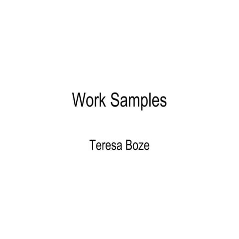 Work Samples | PPT