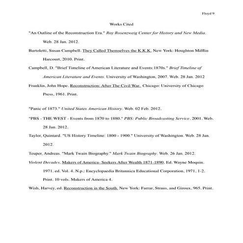 Works cited | PAGES | Books and Literature