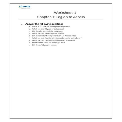 Question bank for the chapter m s access | PDF