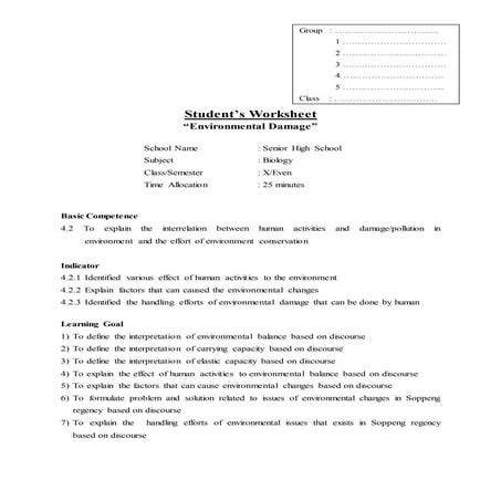 Students Worksheet | DOCX