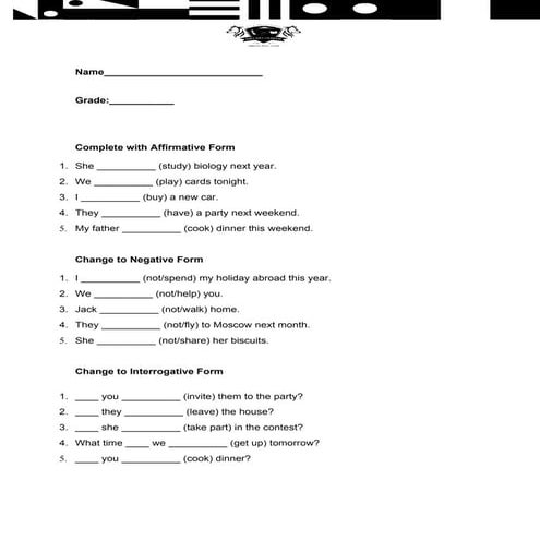 Mastering Future Tense: Affirmative, Negative, and Interrogative Forms ...