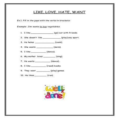 Worksheet infinitive | DOCX
