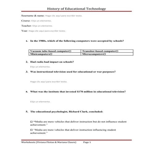History of Educational Technology | DOC