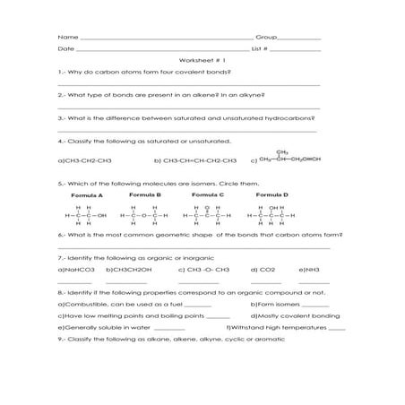 Worksheet # 1 | DOC