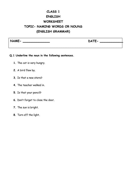 Class 3-English-PPT-Nouns and their Kinds (English Grammar) | PPTX