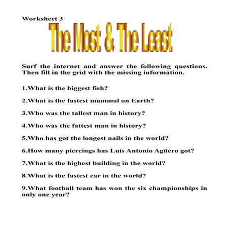 Worksheet 3 | PDF