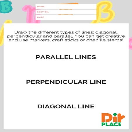 DIY Place Lines Worksheet | PDF