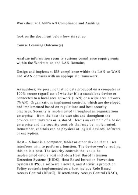LD7007 Network Security.docx | Internet Safety | Parenting
