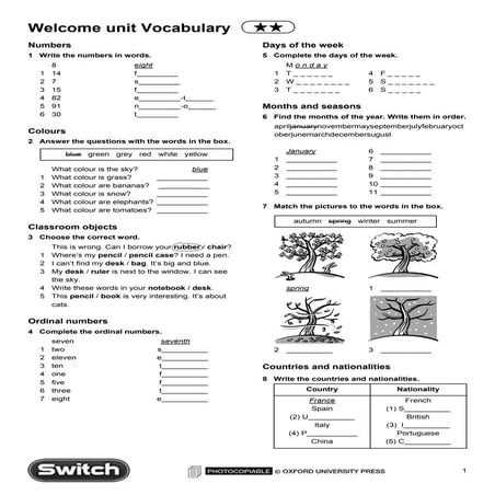 ENGLISH WORKBOOK SUPERMIND YEAR 2 2024/25 | PDF