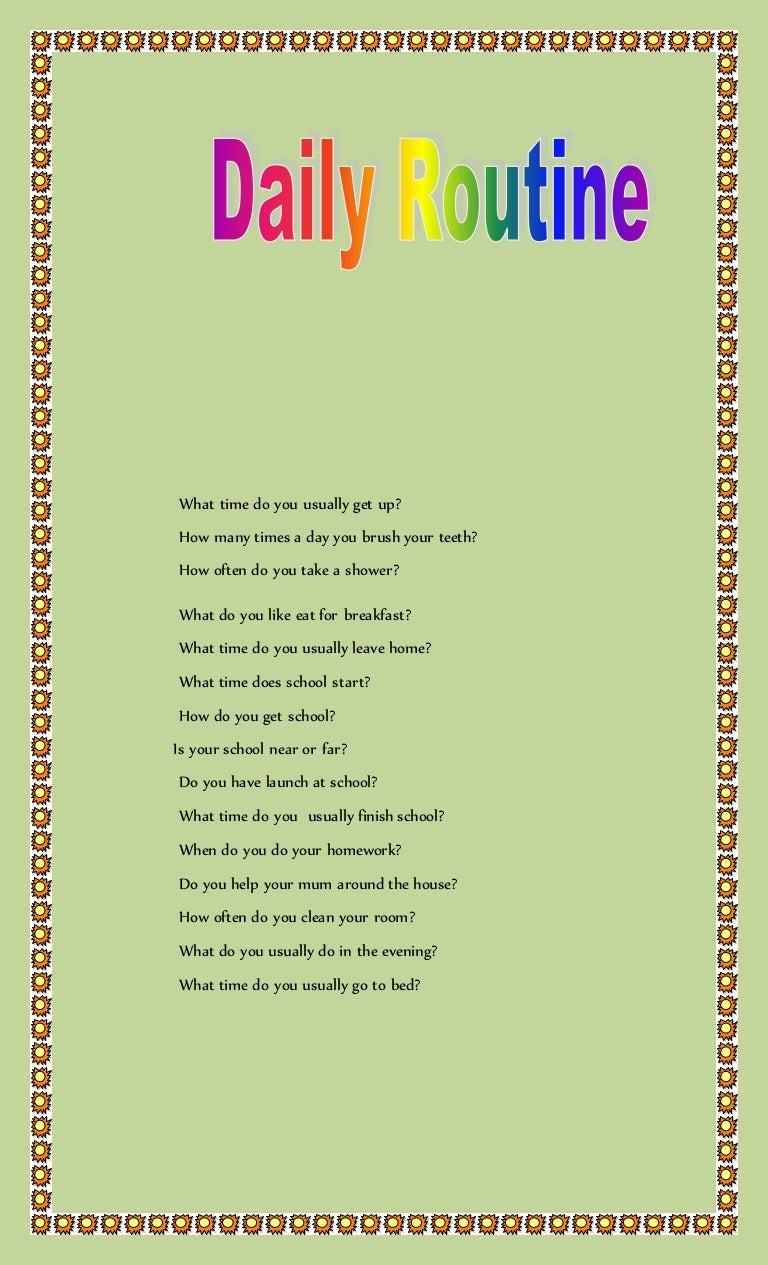 Worksheet Daily Routine Worksheet Daily Routine