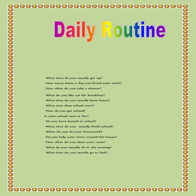 Worksheet daily routine | DOCX