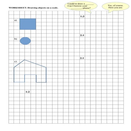 Worksheet drawing objects_on_a_scale | PDF