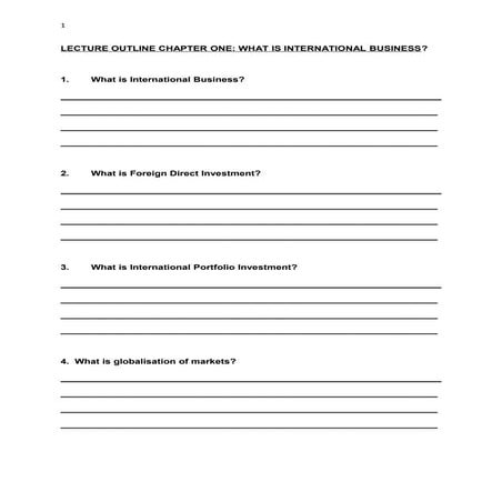 Worksheet for business management | DOC