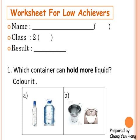 Worksheet For Low Achievers | PDF