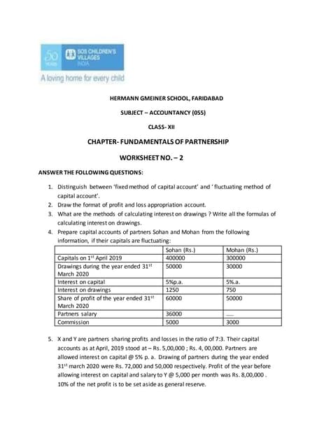 Accounts worksheet no. 5 | DOCX
