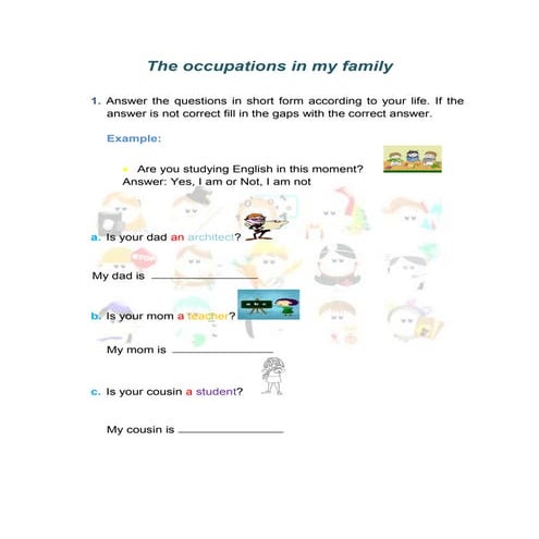 Worksheet occupations | PDF
