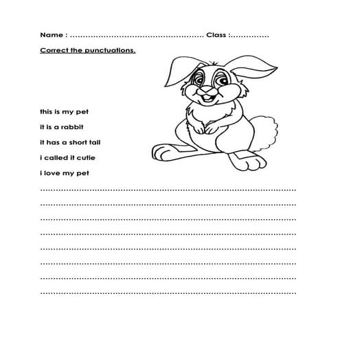 Worksheets TITLE : my pet | DOCX