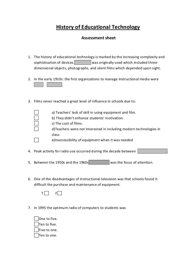 Worksheet technology 5