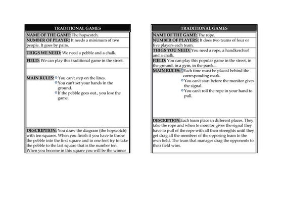 Traditional games | PPT