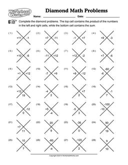 Worksheet works diamond_math_problems_1 | PDF