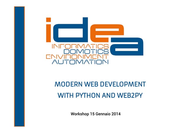 Modern Web Development With Python And Web2py Ppt