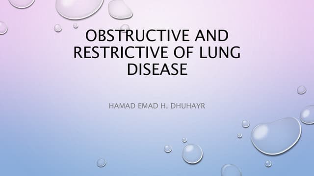Obstructive vs Restructive lung Disease.pptx