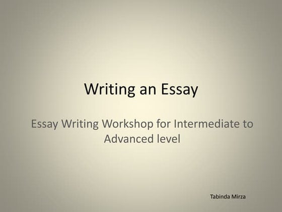 Essay writing at level 2 | PPT