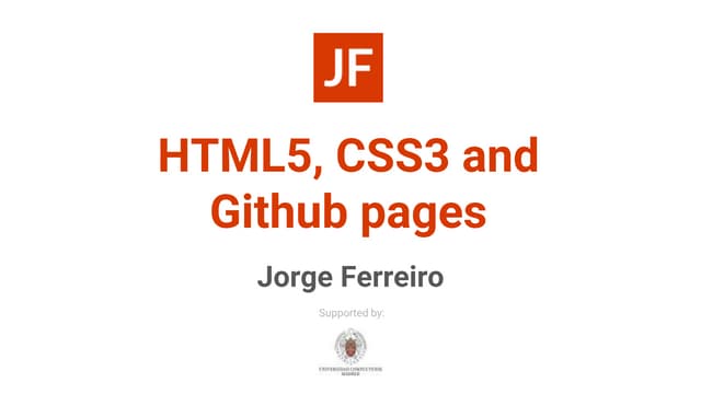 Workshop Html5 Css3 And Github Ppt 3426