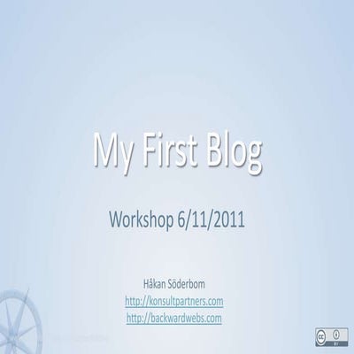 Workshop - my first blog | PPTX