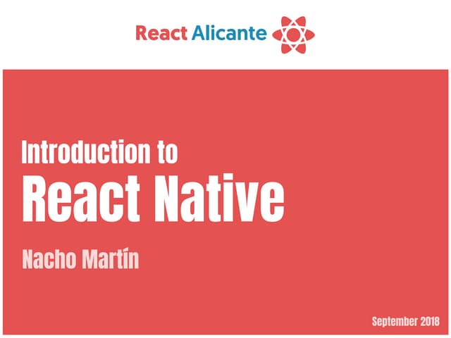 Introduction to React Native Workshop | PPT Introduction to React Native Workshop | PPT