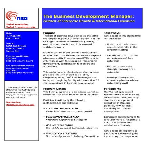 The business development manager (catalyst of enterprise growth] | PDF