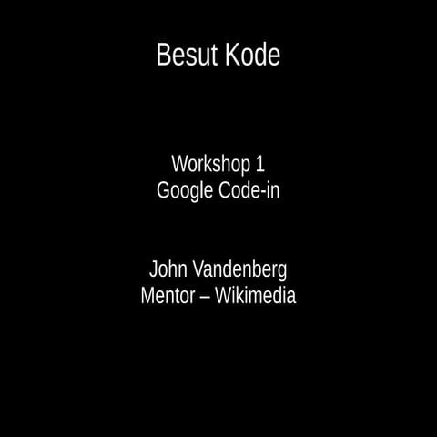 Besut Kode Workshop 1 Odp Programming Languages Computing