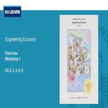 Workshop engineering economy course for materials | PDF