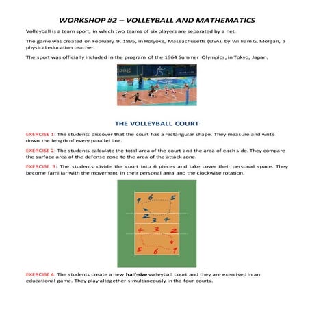 Workshop #2 volleyball & mathematics | DOCX