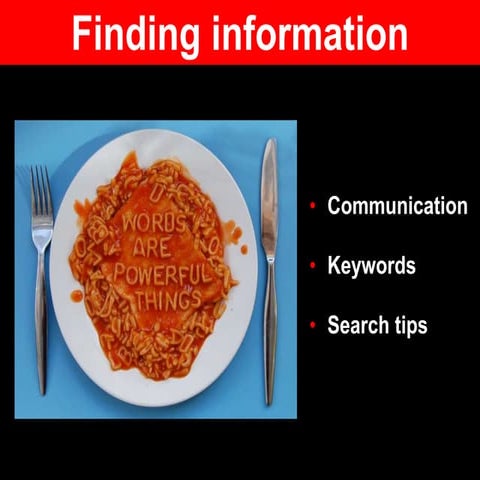 Workshop 2: Finding information | PPTX