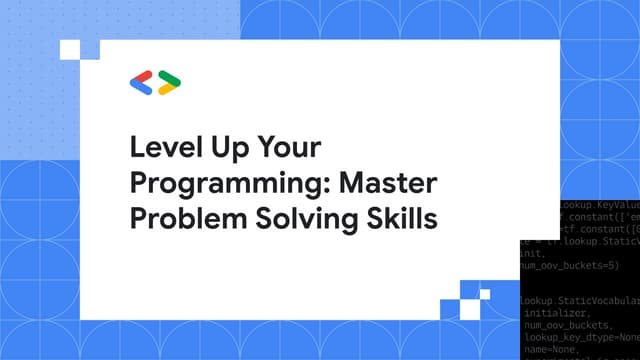 Workshop 2 Level Up Your Programming Master Problem Solving Skills