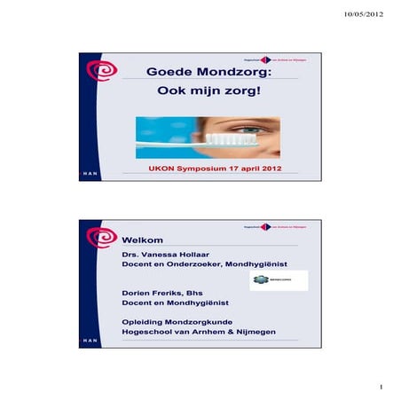 Goede mondzorg ook mijn zorg? | PDF
