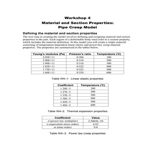 Workshop4 creep-props | PDF