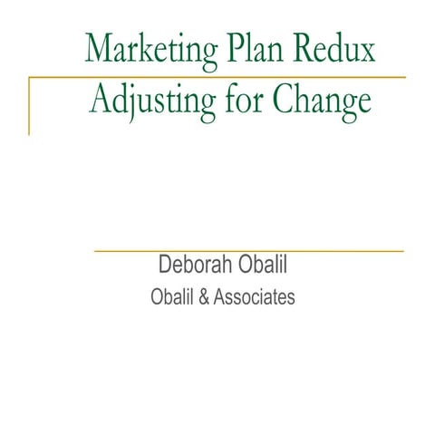 Marketing Plan Redux | PPT