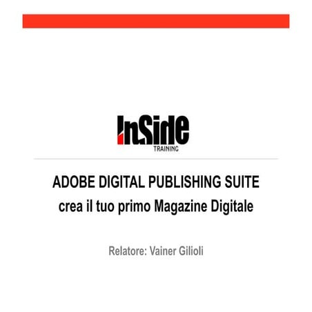 Workshop adobe publishing suite | PPT