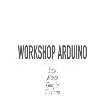 Workshop Arduino Ppt 