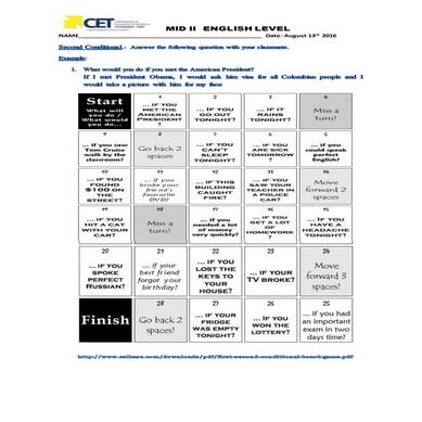 SECOND CONDITIONAL | DOCX | Educational Assessment | Education